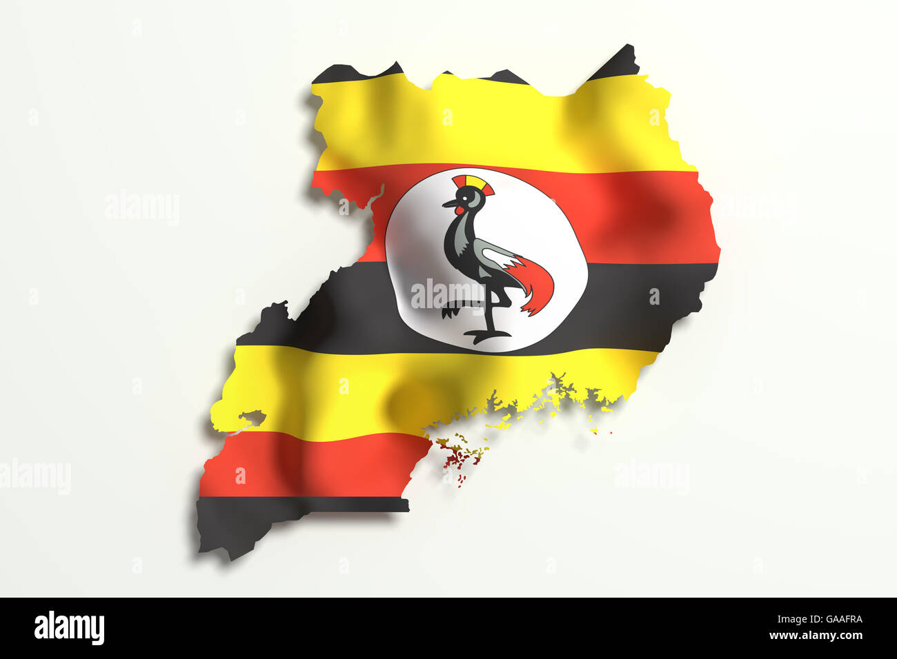 Uganda 3d map hi-res stock photography and images - Alamy