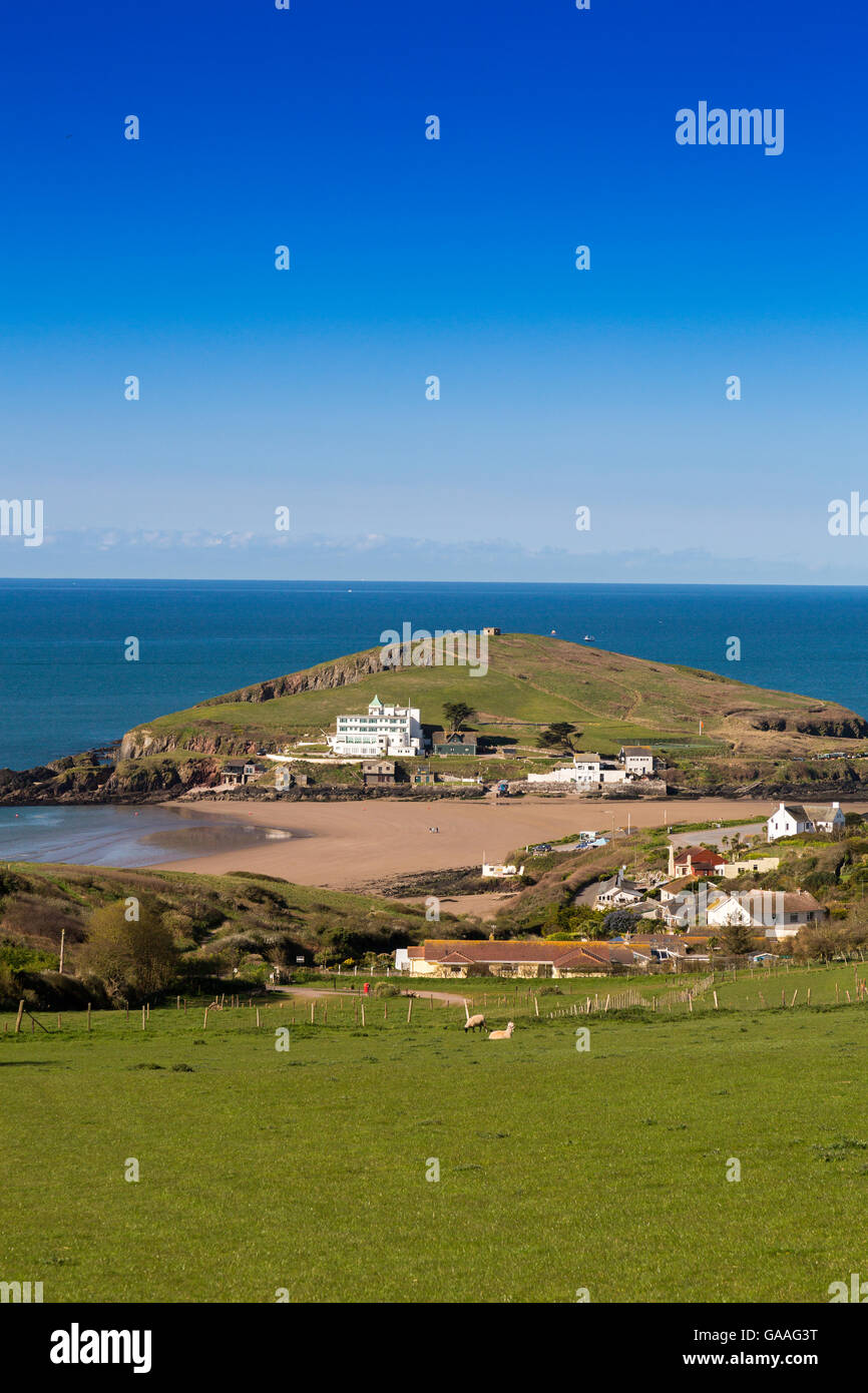 The art-deco styled hotel on Burgh Island, South Devon, England, UK ...