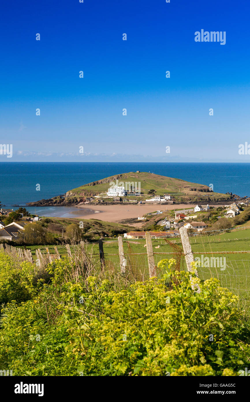 The art-deco styled hotel on Burgh Island, South Devon, England, UK ...