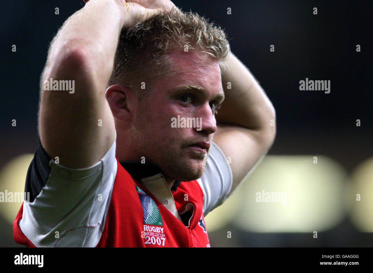 Disappointment on the face of Canada's Dave Biddle as Fiji snatch an ...