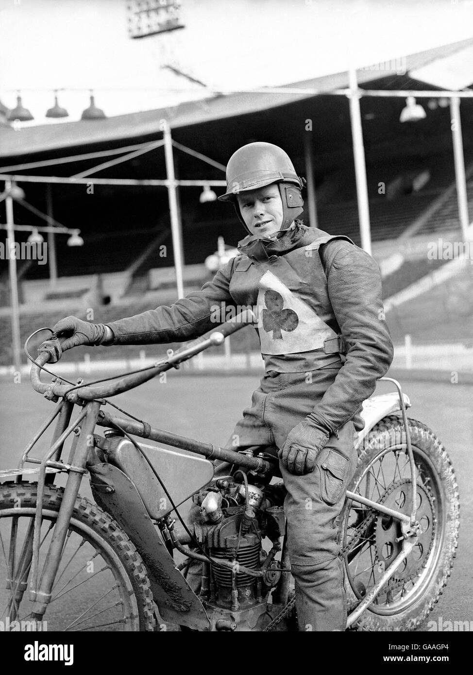 Speedway rider Black and White Stock Photos & Images - Alamy