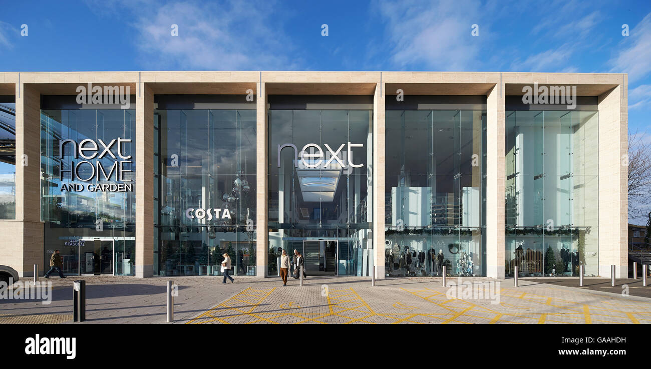 Front elevation of main entrance with shoppers. Next - Home and Garden ...