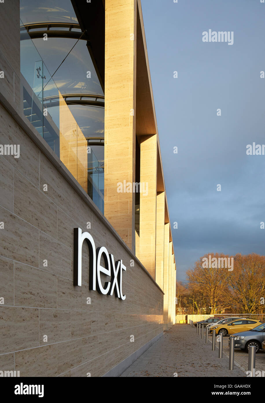 Perspective with company's logo on stone cladding. Next - Home and ...