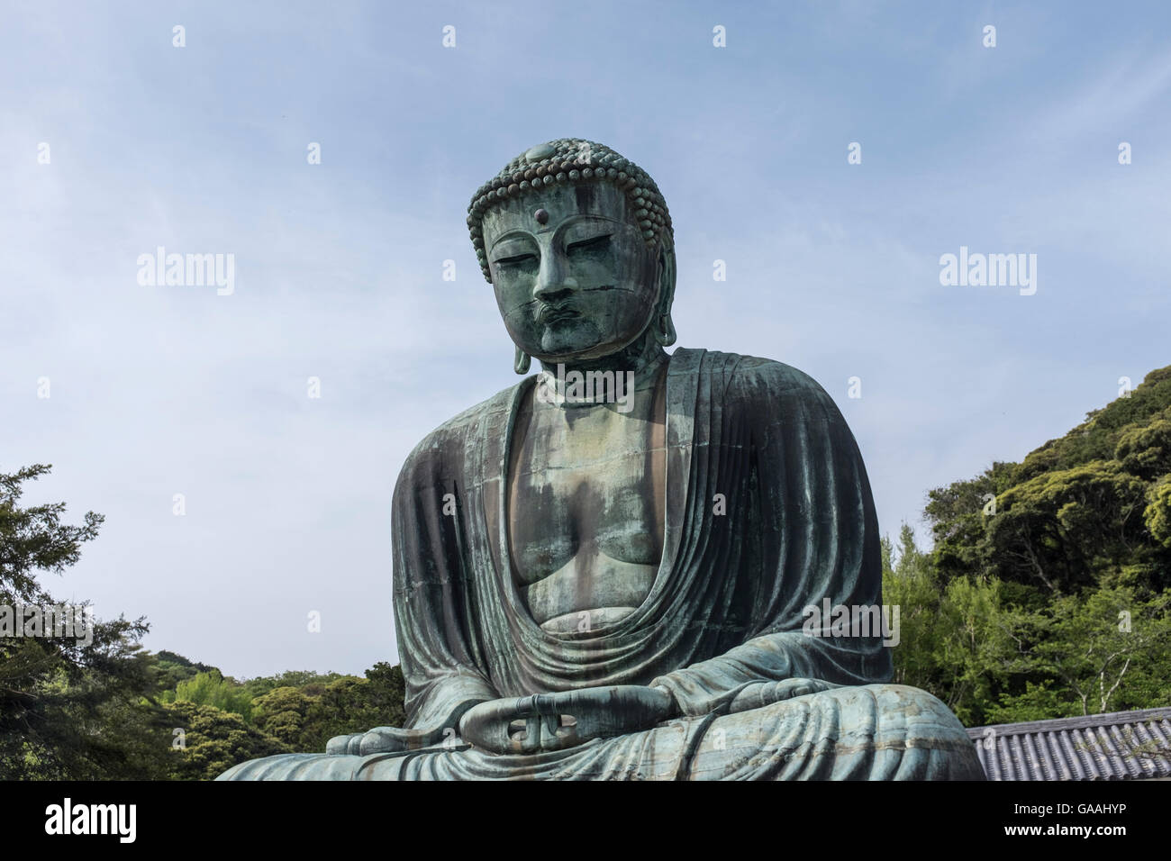 A view of the statue of Amida Buddha in Kamakura, Japan Stock Photo - Alamy