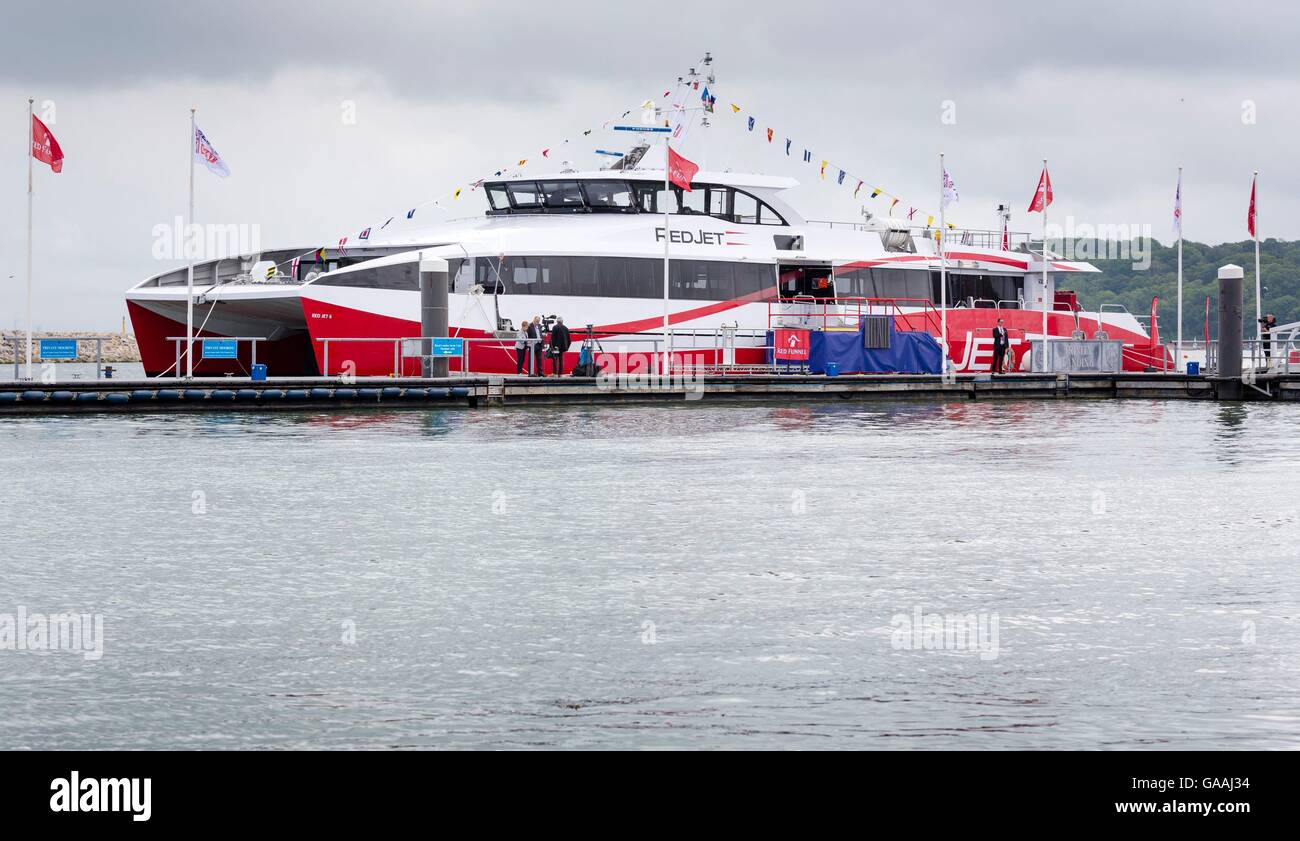 Red Funnel's new passenger ferry Red Jet 6, the first vessel of its ...