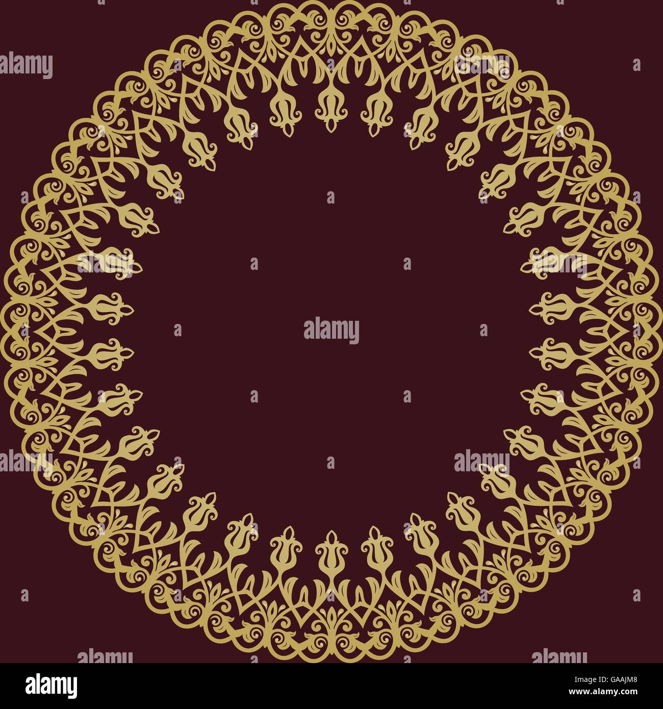 Floral Modern Vector Round Frame Stock Vector Image & Art - Alamy