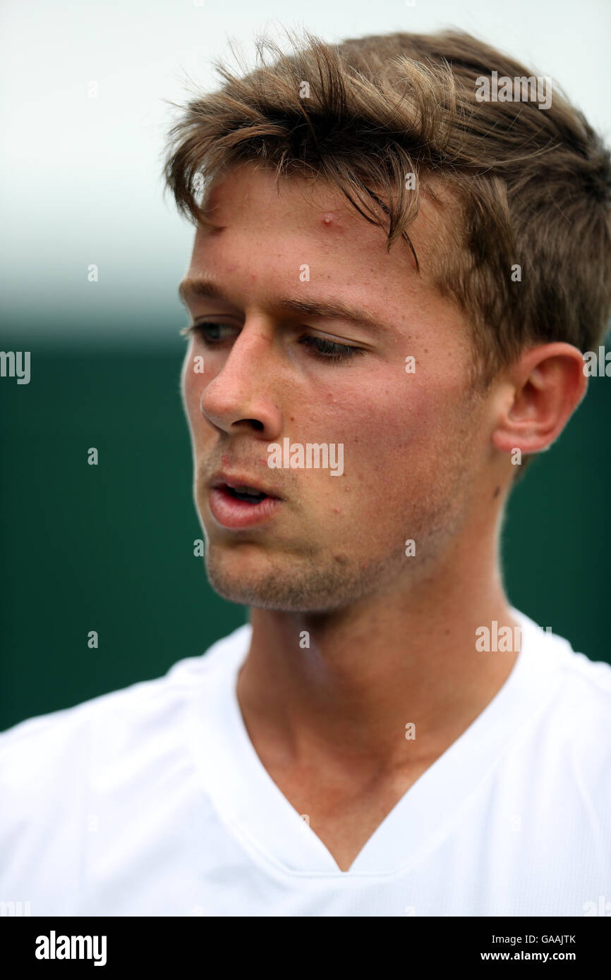 Alexis Carter in action in the boys singles on day seven of the ...