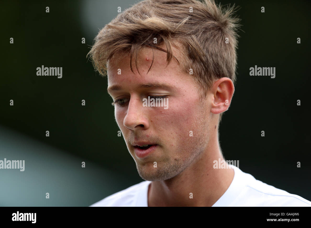 Alexis Carter in action in the boys singles on day seven of the ...