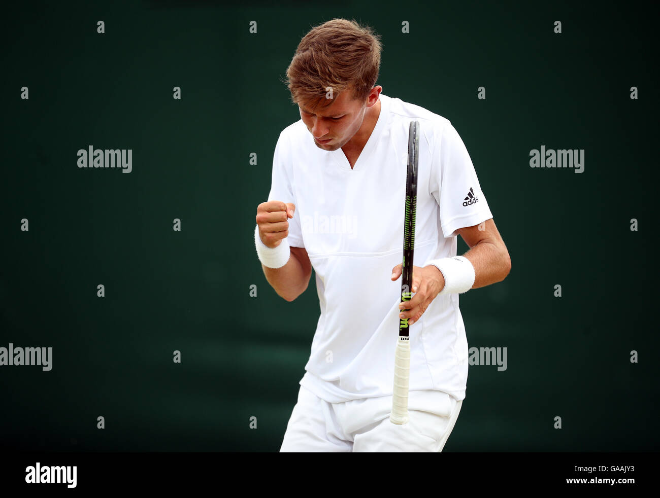 Alexis Carter in action in the boys singles on day seven of the ...