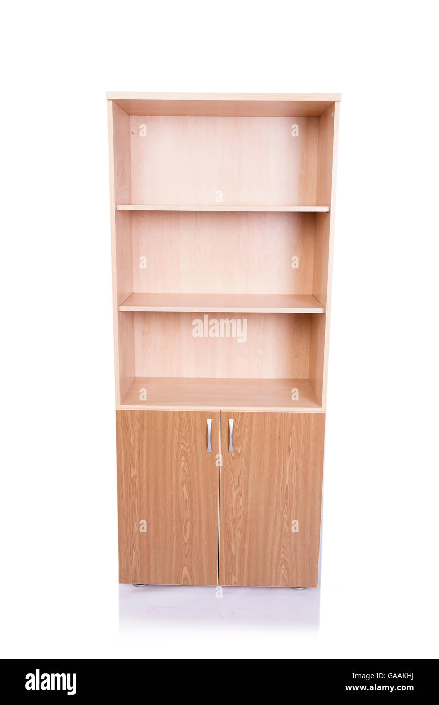 Office cabinet shelf isolated on white background Stock Photo - Alamy