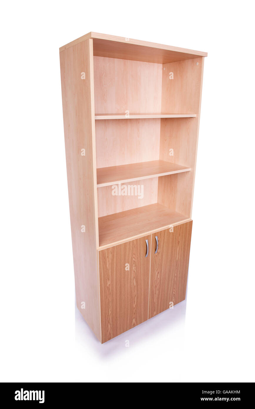 Office cabinet shelf isolated on white background Stock Photo - Alamy