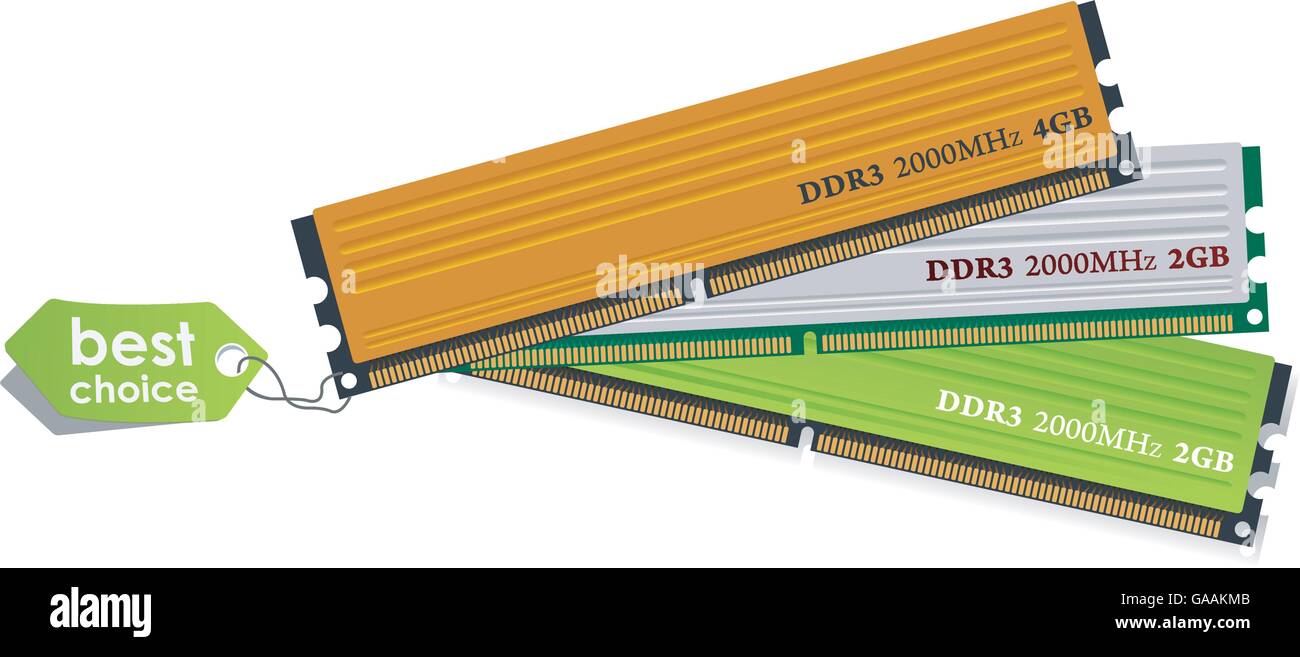 Set Of Ddr3 Memory Modules Stock Vector Image And Art Alamy