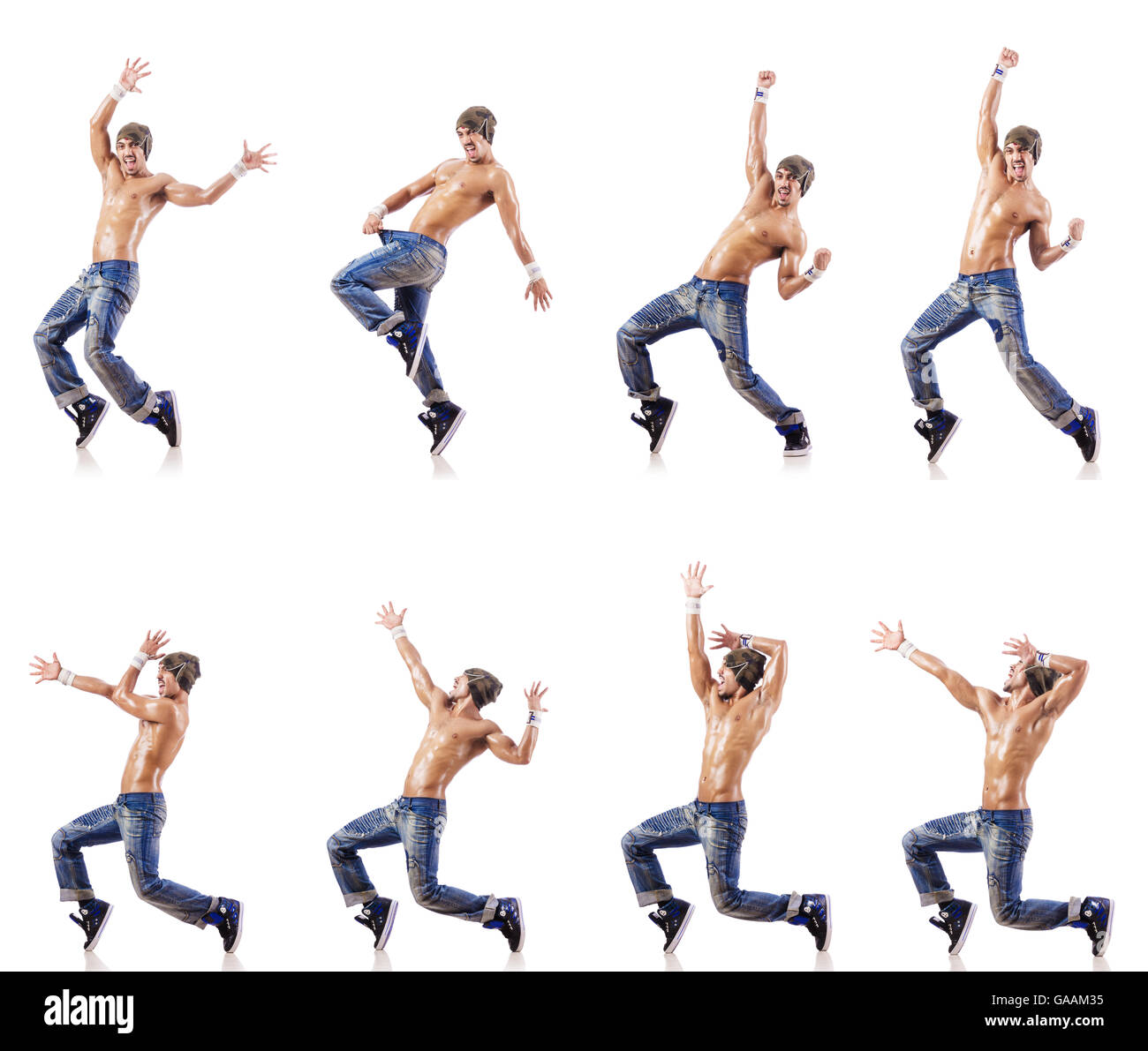 Dancer dancing dances isolated on white Stock Photo - Alamy