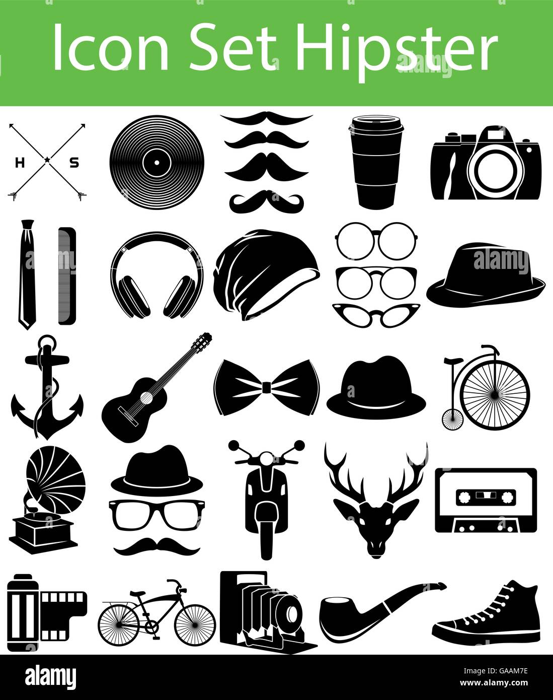 Icon Set Hipster with 33 icons for the creative use in graphic design ...