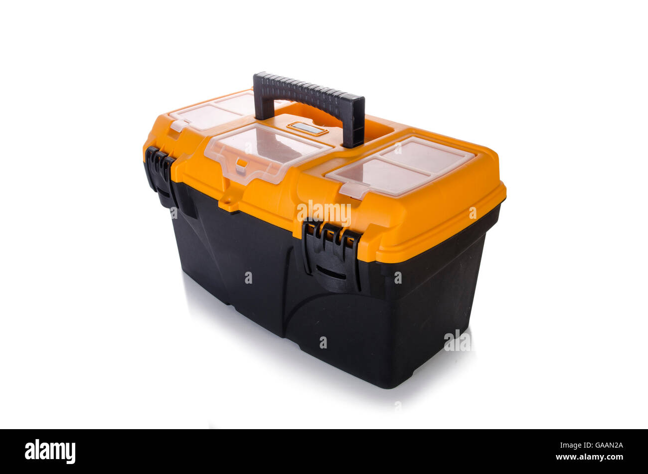 Toolkit box isolated on the white background Stock Photo - Alamy