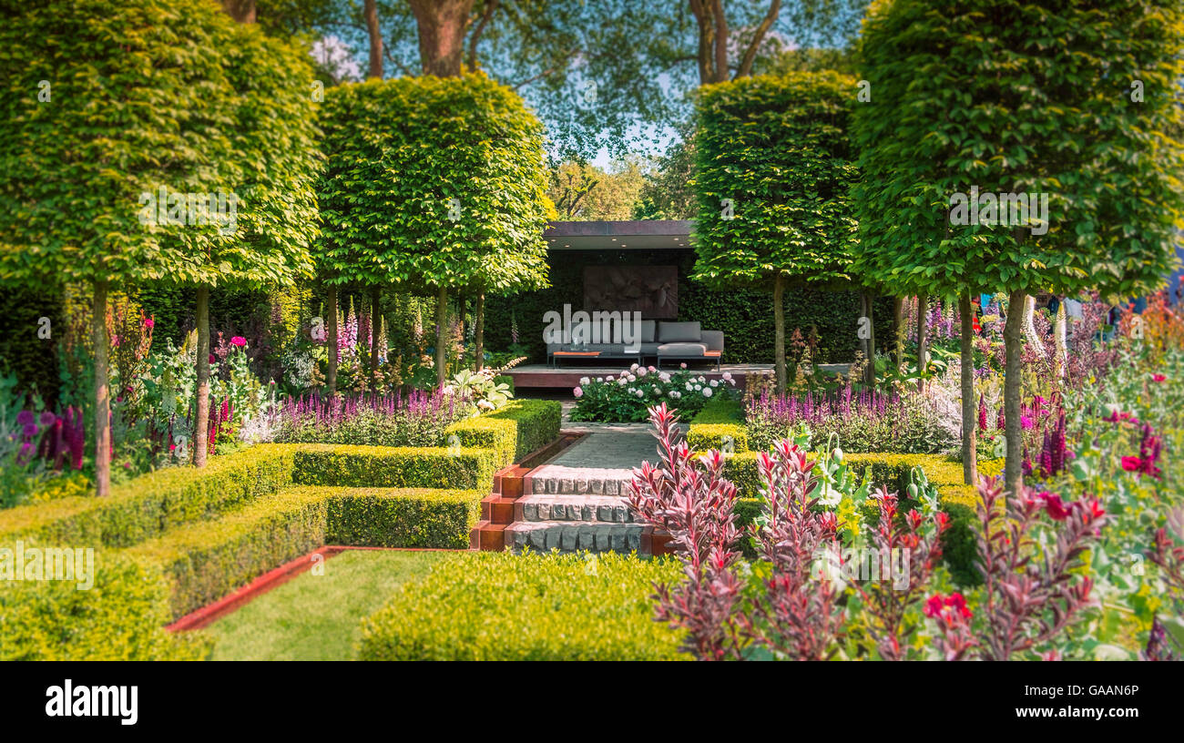 A show garden at the RHS Chelsea flower show 2016, The Husquarna Garden ...