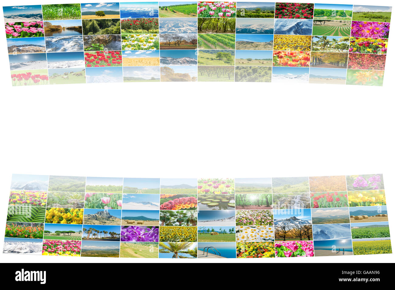 Collage of many nature photos Stock Photo - Alamy