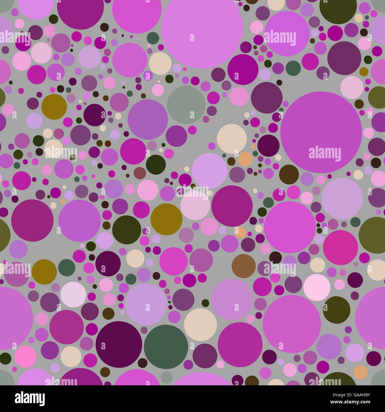 Vector seamless pattern of purple circles on gray background Stock ...