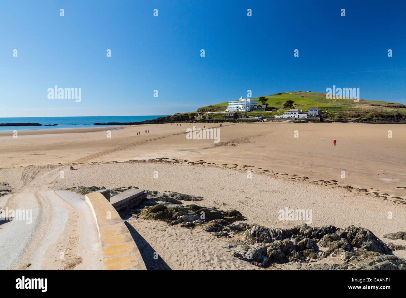 The art-deco styled hotel on Burgh Island, South Devon, England, UK ...