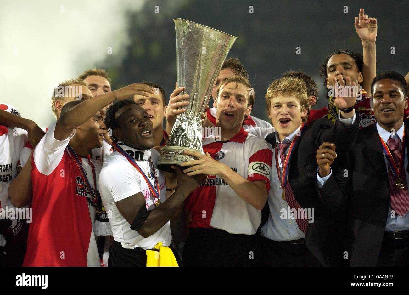 Uefa cup final feyenoord players hi-res stock photography and images ...