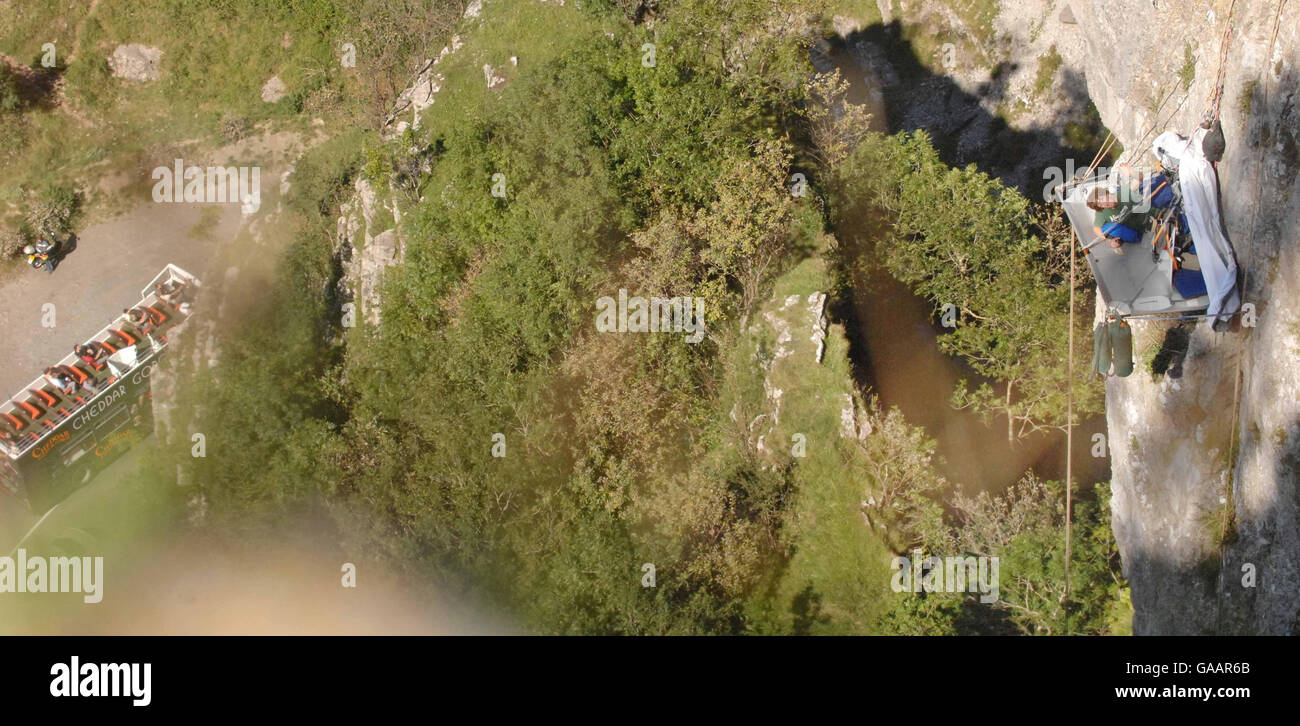 Cheddar gorge camper Stock Photo - Alamy