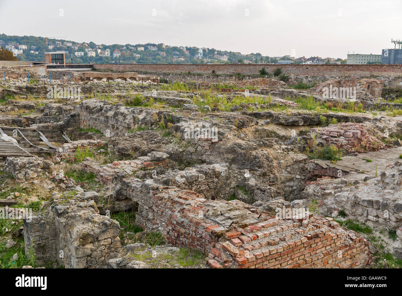 Medieval ruins in Budapest Castle, Hungary Stock Photo - Alamy