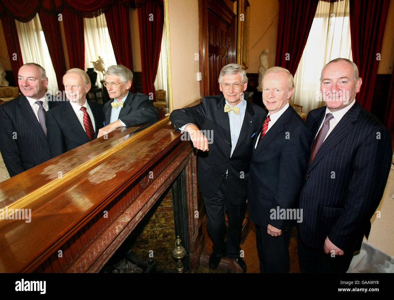 Left to right in mirror: Mark Durkan, Assembly Enterprise Committee ...