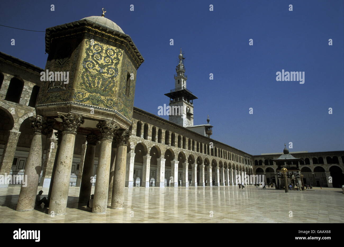 the Umayyad Mosque in the city of Damaskus in Syria in the middle east ...