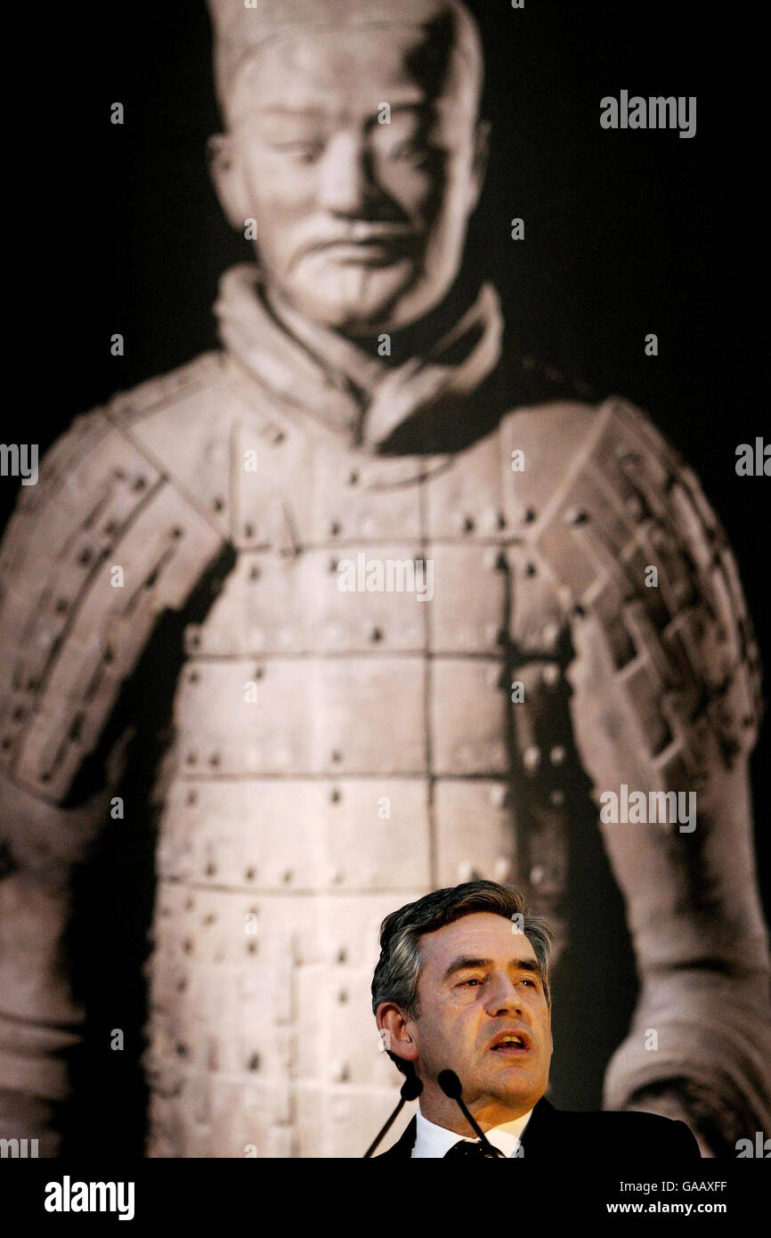 Gordon Brown opens Terracotta Army exhibition Stock Photo - Alamy