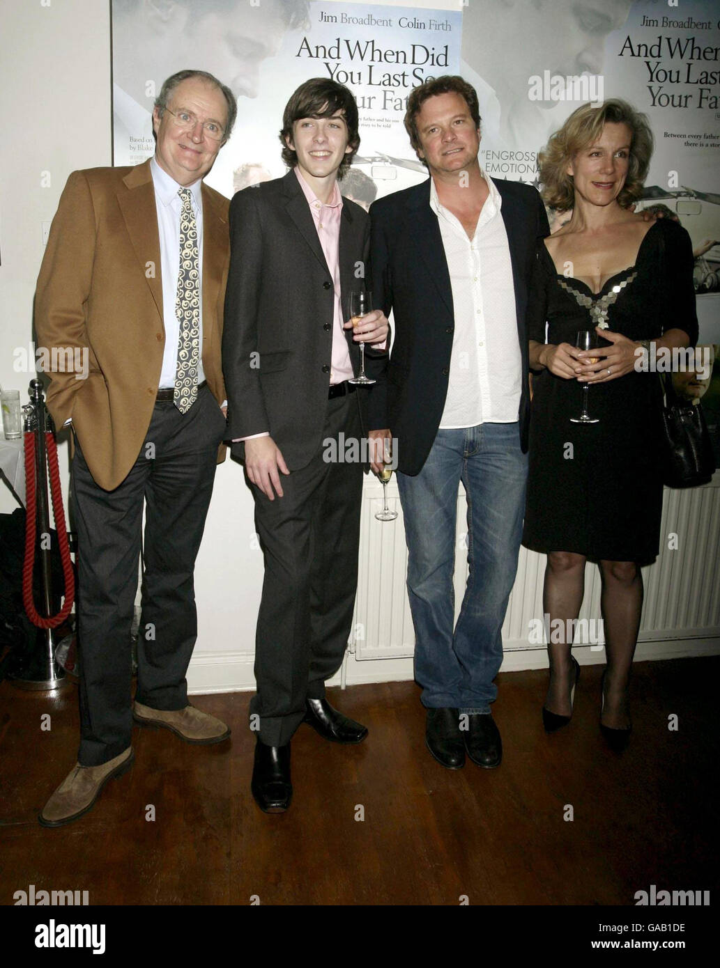Cast of the film (L-R) Jim Broadbent, Matthew Beard, Colin Firth and ...