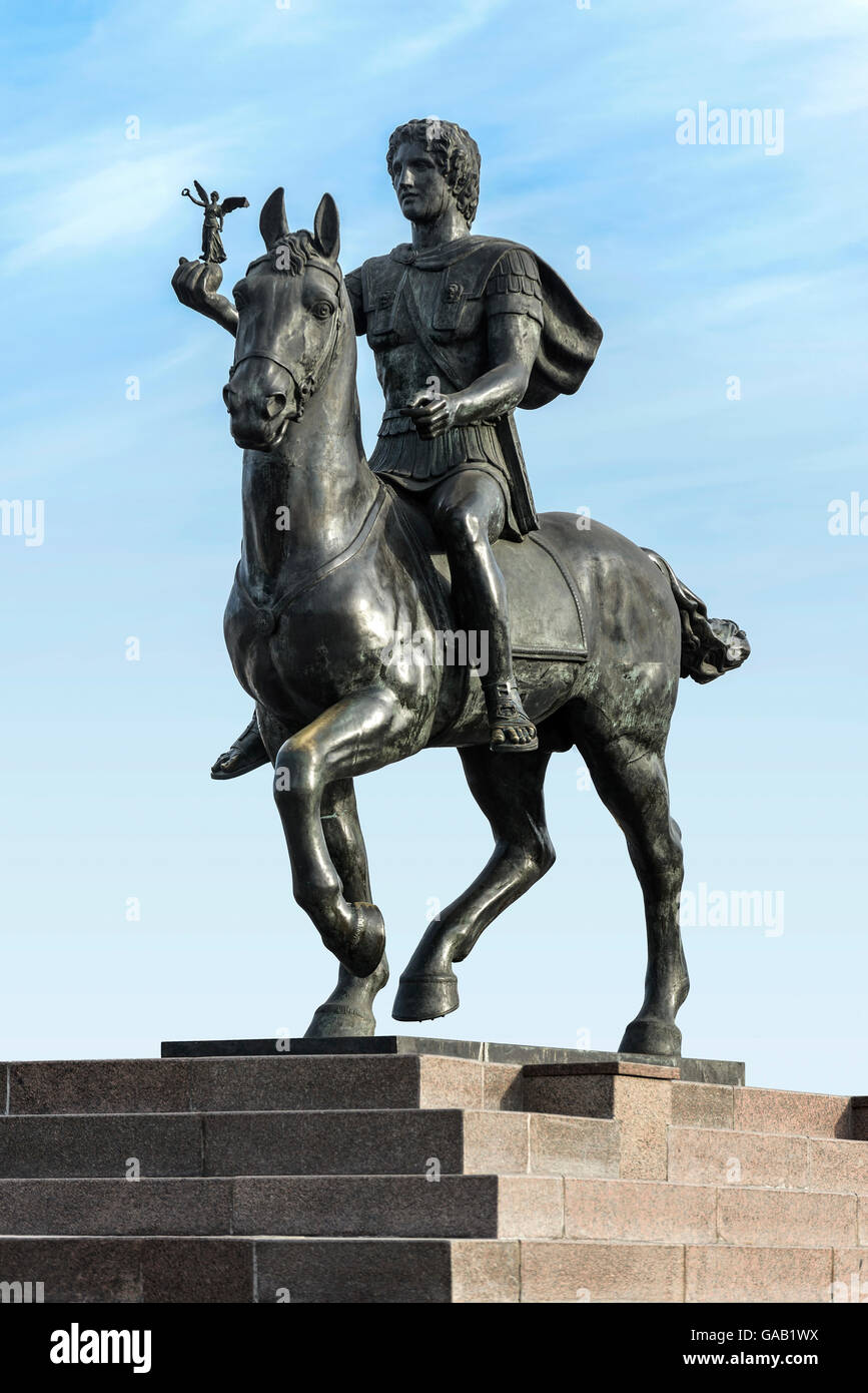 Stone Statue of Alexander The Great Riding on Horse Stock Photo - Alamy