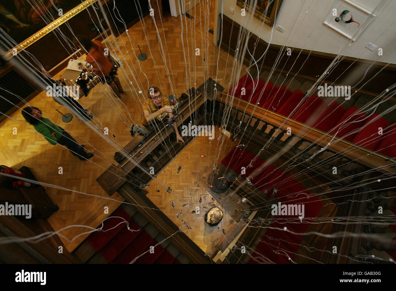 Artist Matt Cook installs his sculpture 'Unaffected Alterations ...