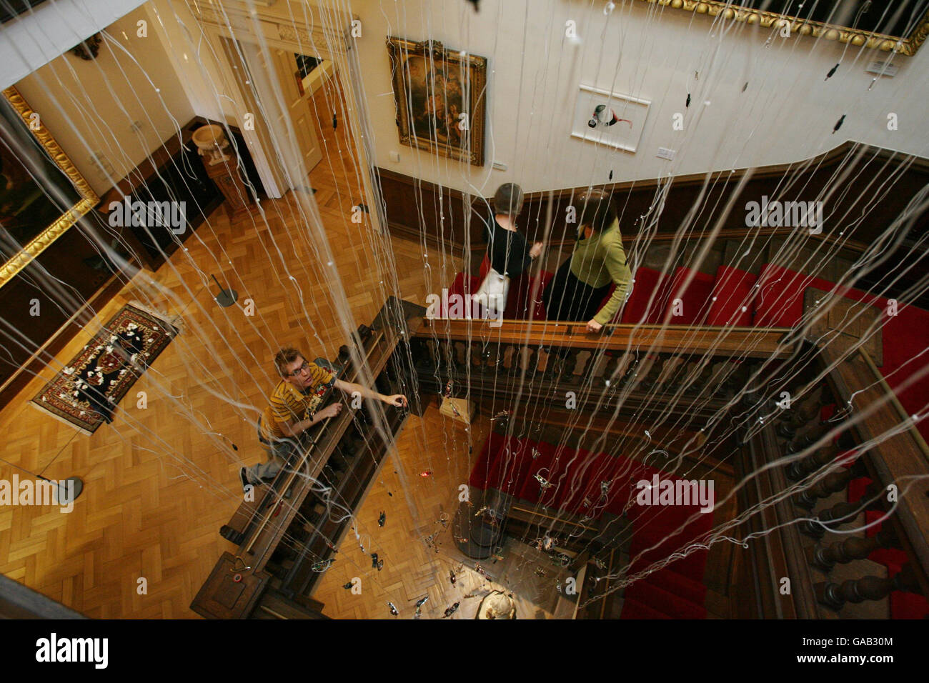 Artist Matt Cook installs his sculpture 'Unaffected Alterations ...