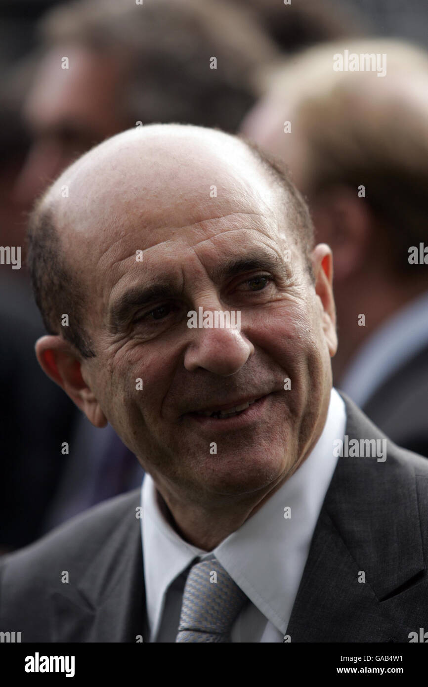 Winning owner Michael Tabor in the winners enclosure after The Meon ...