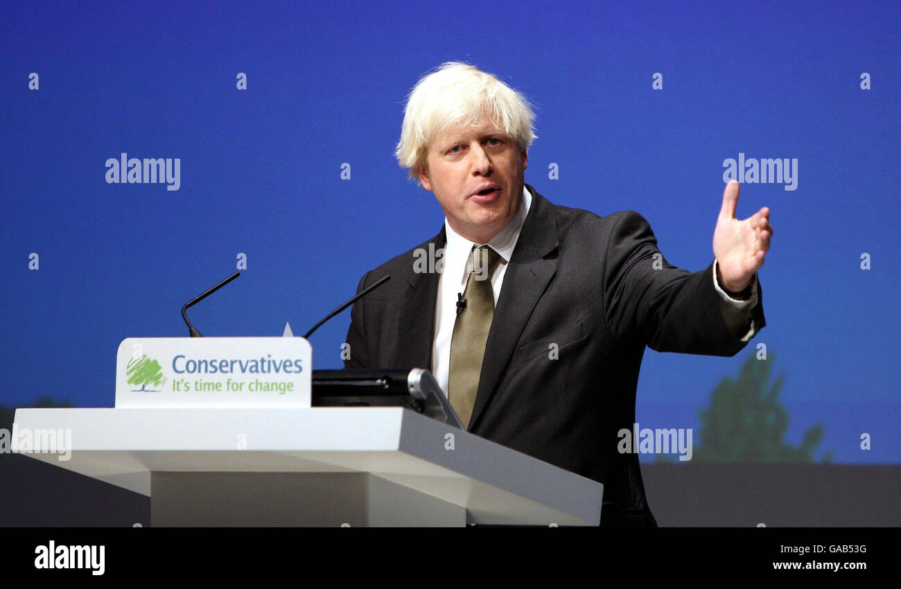 Conservative Party candidate for London Mayor Boris Johnson addresses ...