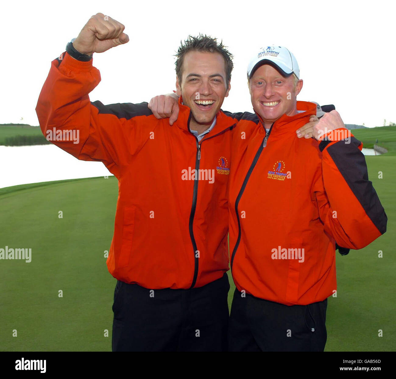 Sport golf trophy smiling celebrating hi-res stock photography and ...