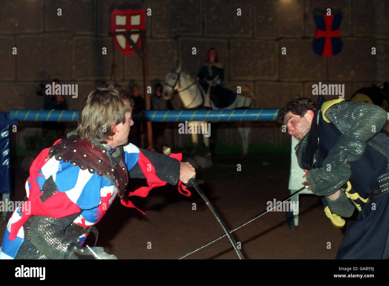 Jousting - Nottingham Castle. Night time jousting at Nottingham Castle ...