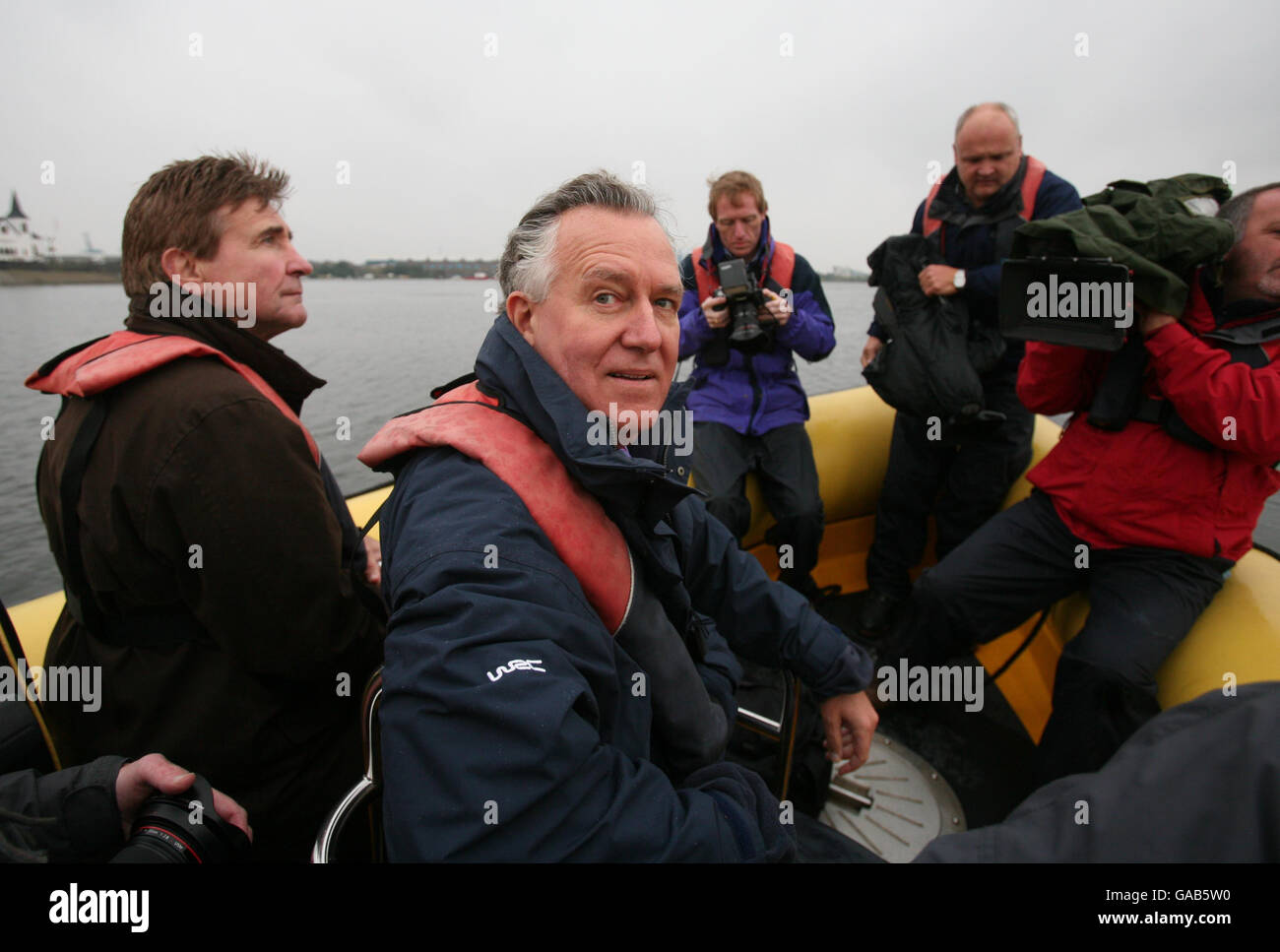 Welsh Secretary Peter Hain (centre) pictured with Professor Brian ...