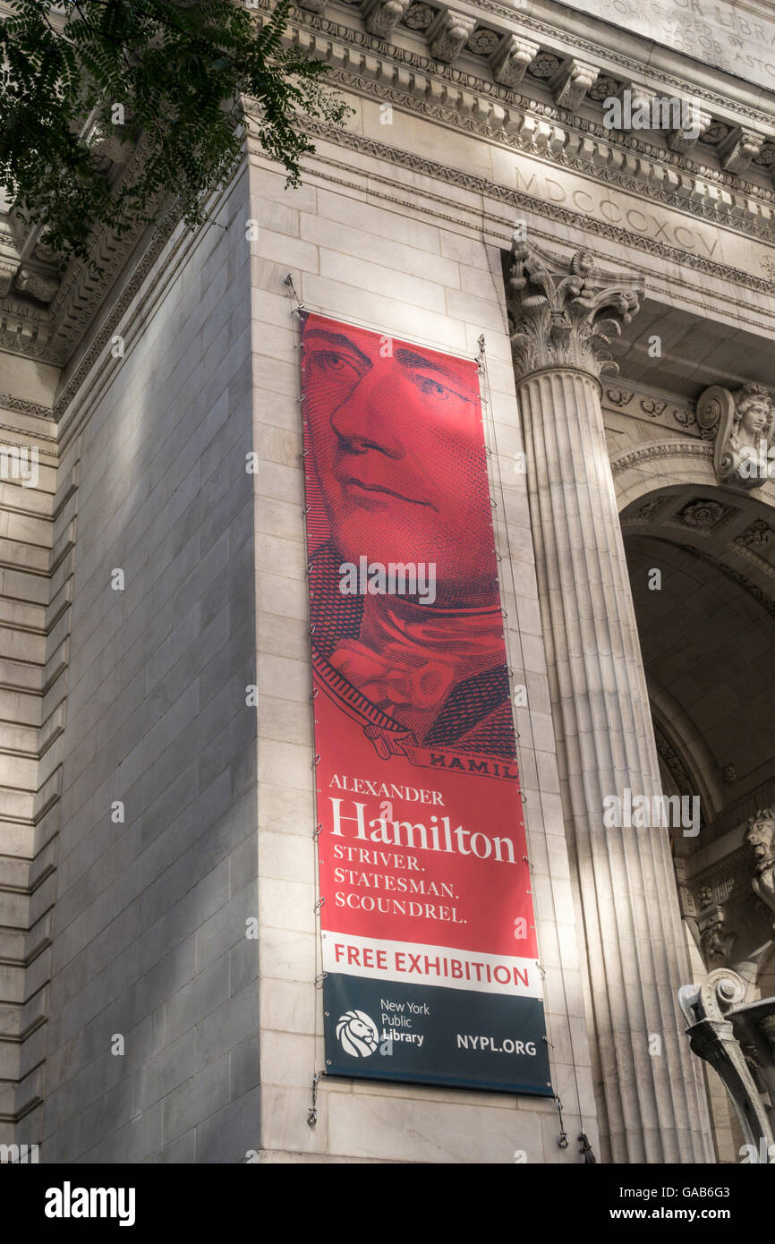 Alexander Hamilton Exhibition Banner at the New York Public Library ...