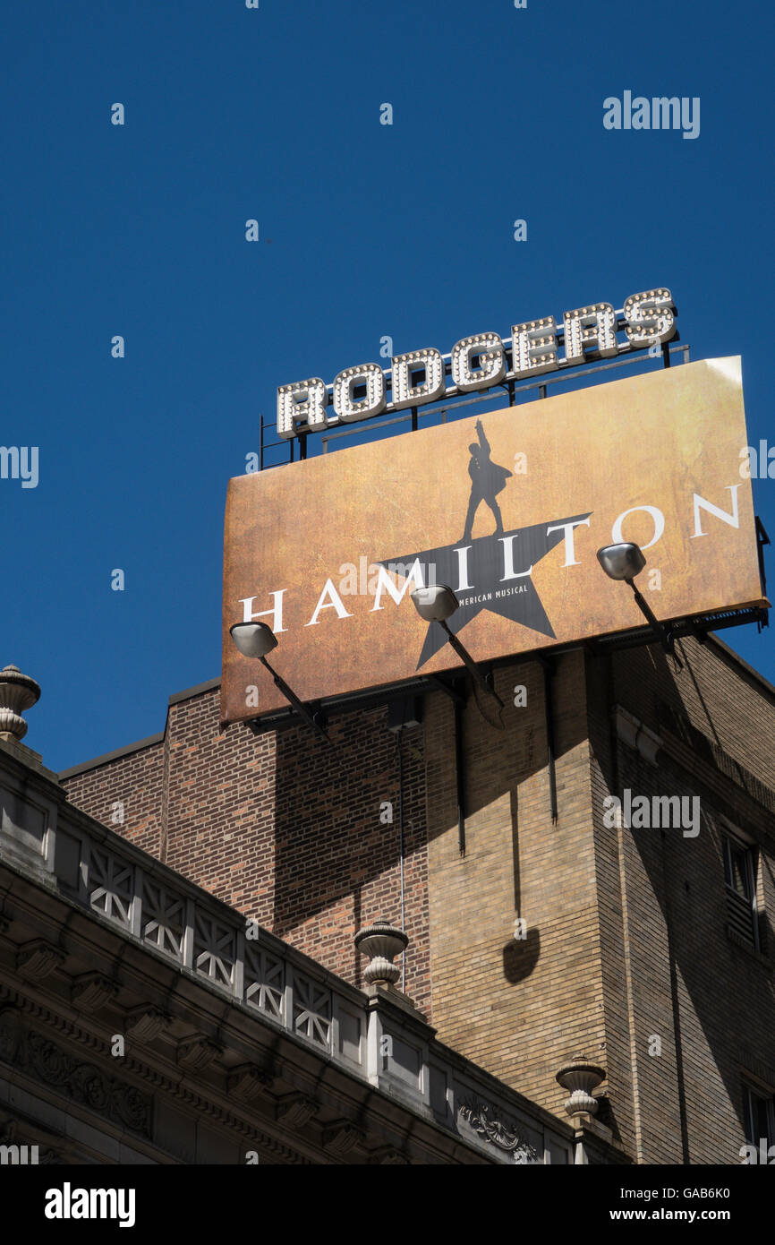 "Hamilton" Marquee at the Richard RodgersTheatre, Times Square, NYC ...