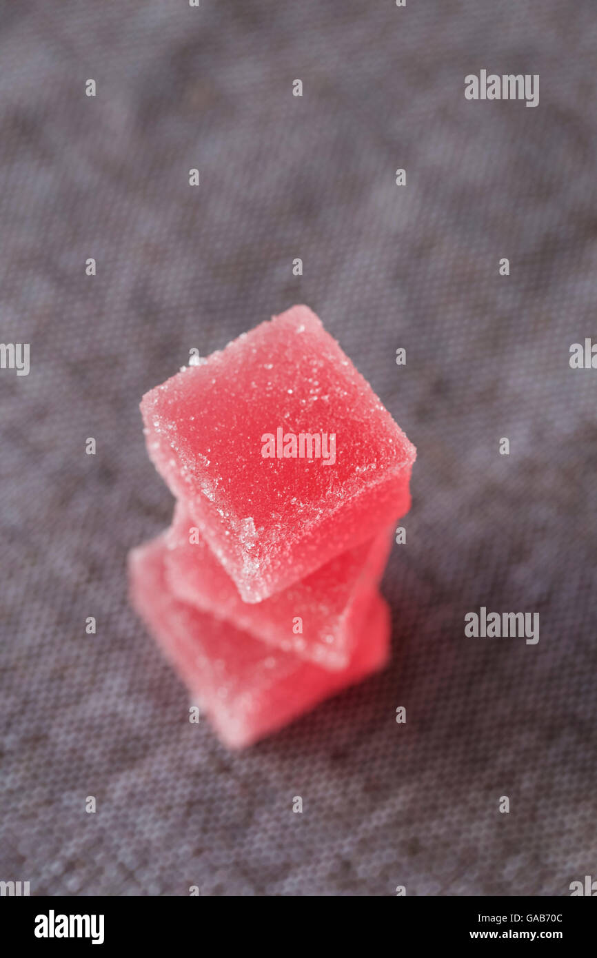 Stacked up pink jelly cubes Stock Photo - Alamy