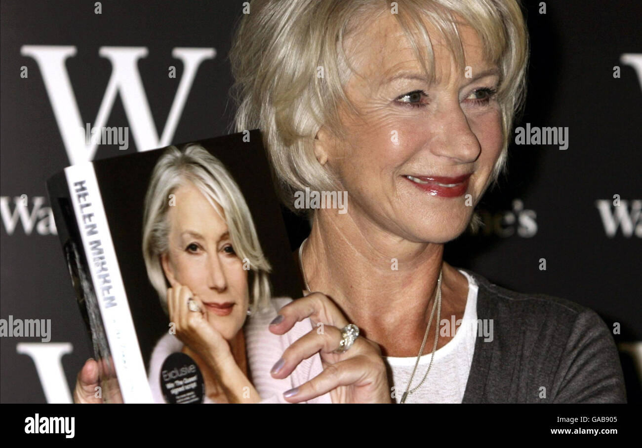 Dame Helen Mirren book signing - London Stock Photo - Alamy