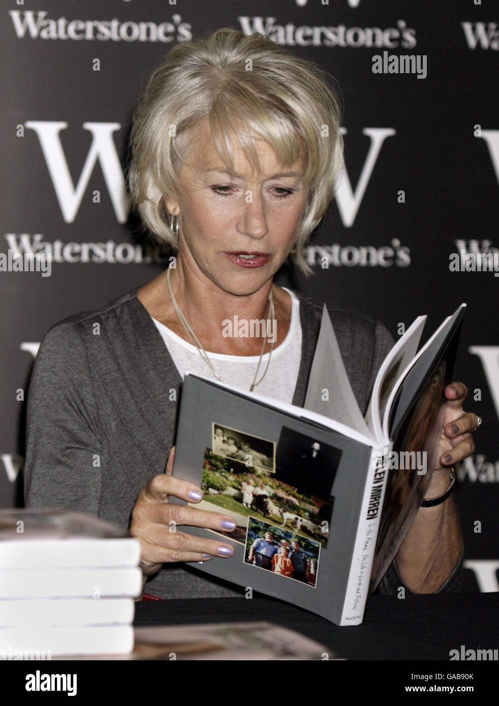 Dame Helen Mirren during a signing for her book 'In The Frame', at ...
