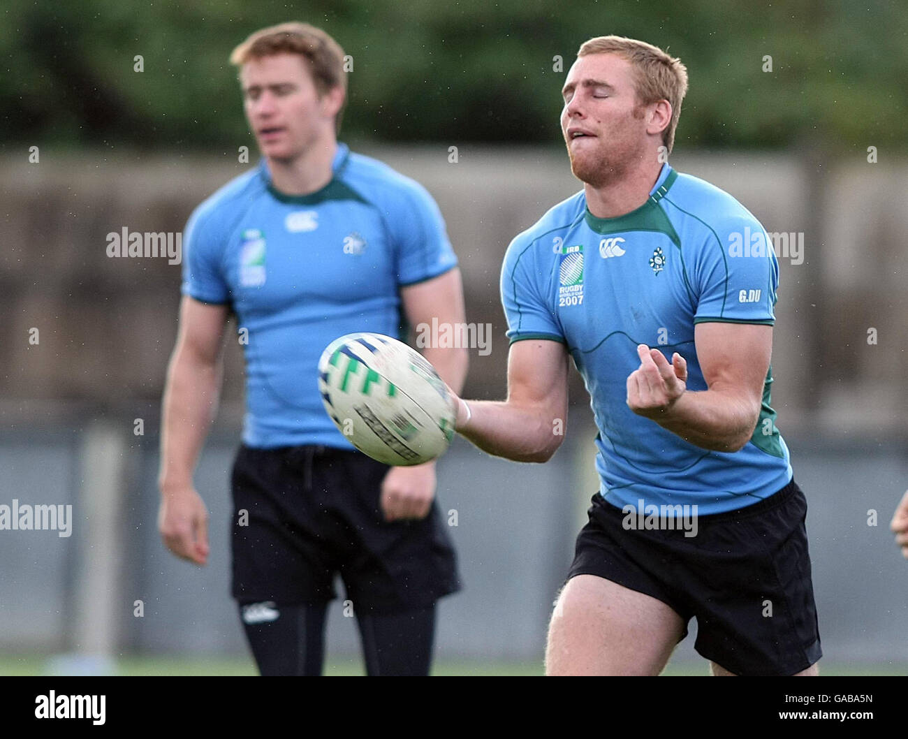 Ireland's Gavin Duffy with Eoin Reddan (left) during a training session ...