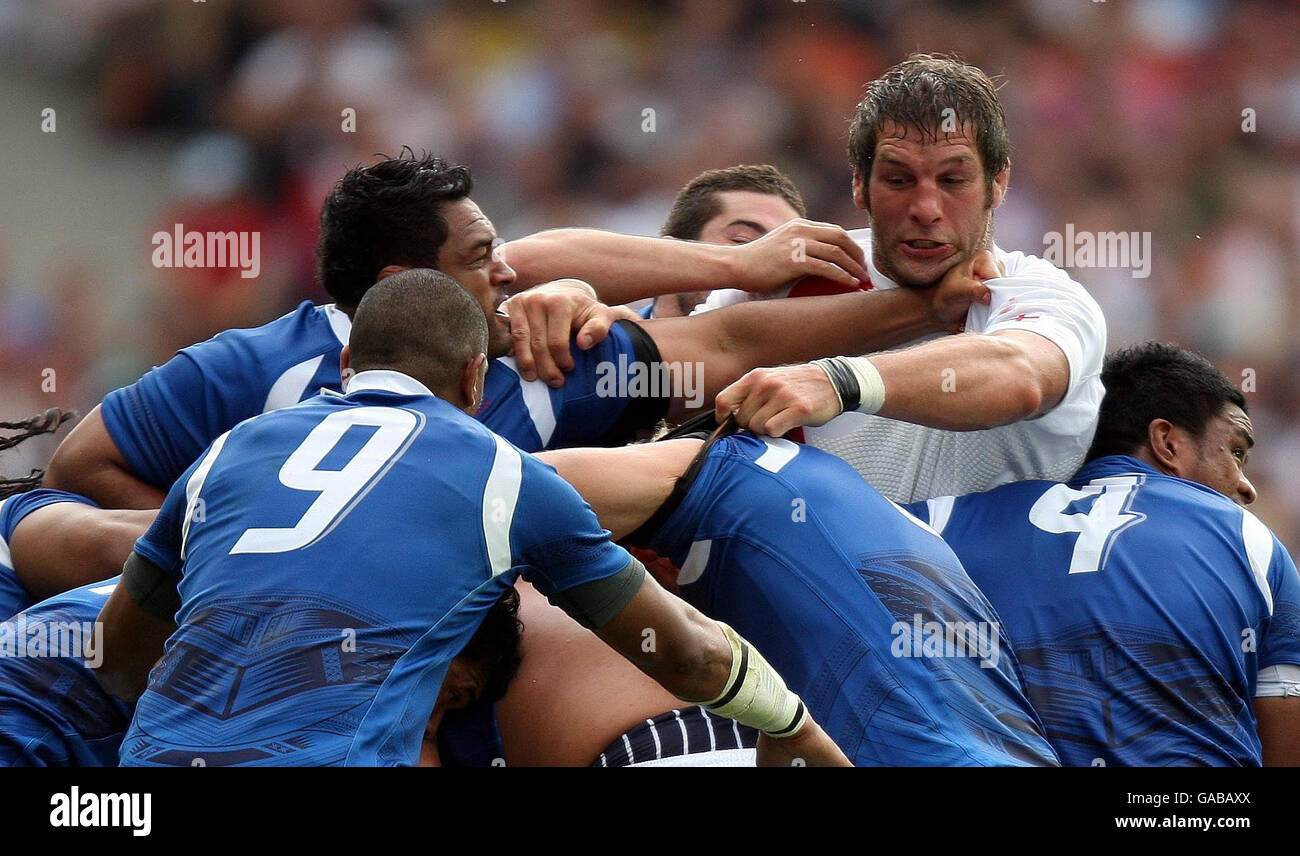 England's Simon Shaw during the IRB Rugby World Cup Pool A match at ...