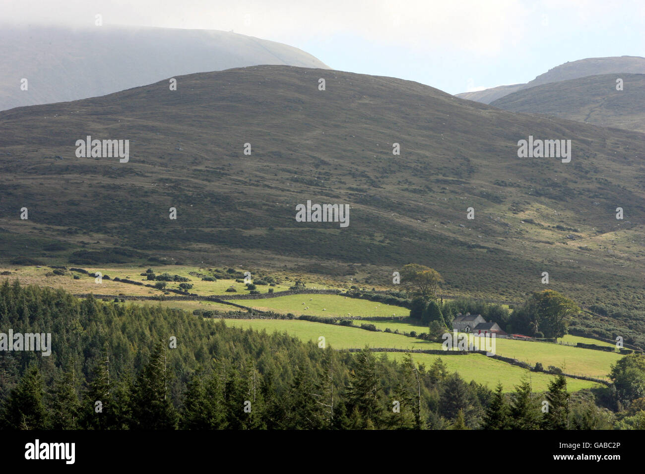 Newcastle in County Down, Northern Ireland, with the Mourne Mountains ...
