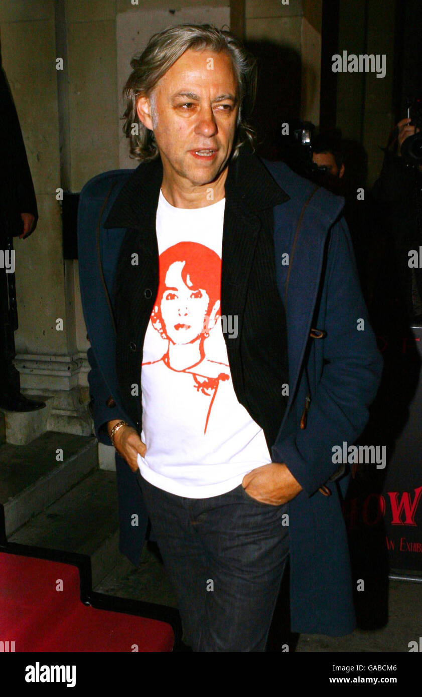 Bob Geldof attends 'Show Off! An Exhibition' co-hosted by Theo Fennell ...