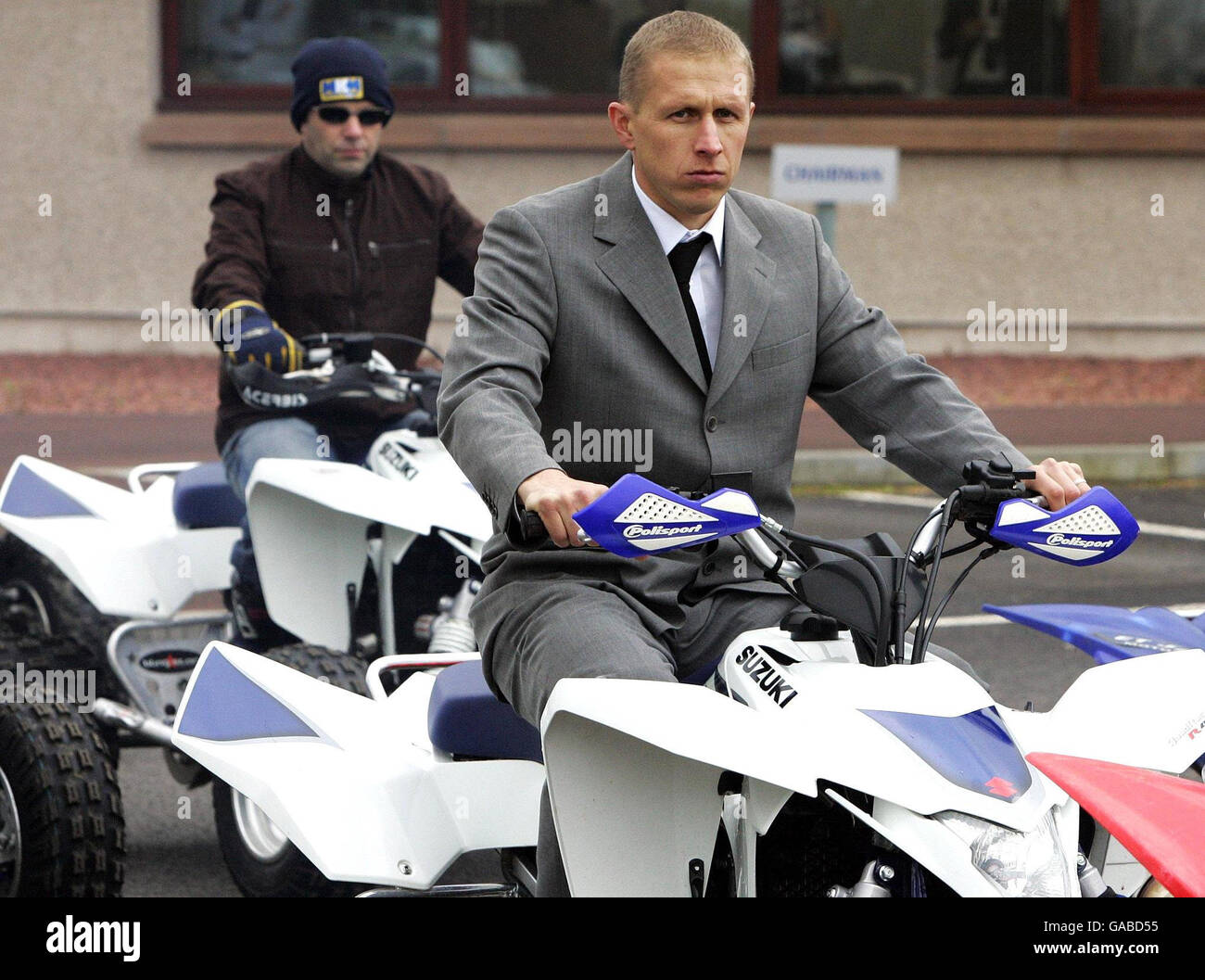 Alister mcrae funeral former quad bike champion hi-res stock ...