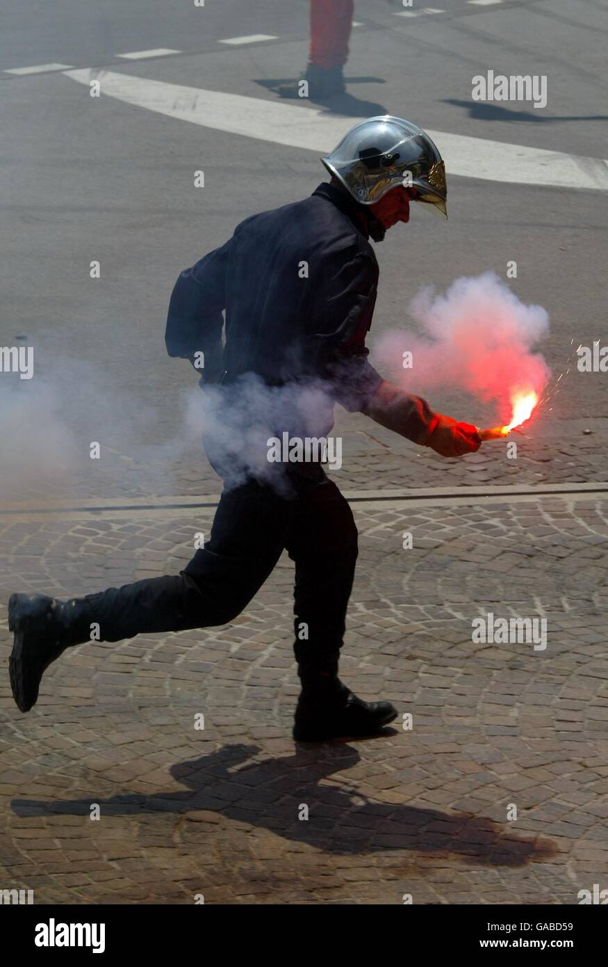 Formula One Motor Racing - Monaco Grand Prix - Race. A marshall clears ...