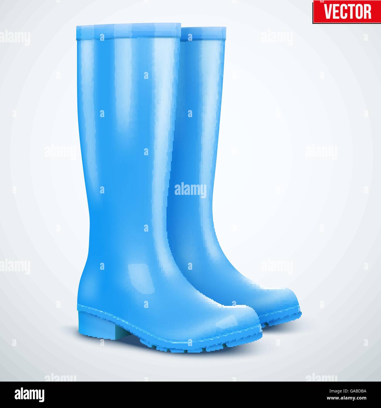 Pair of blue rain boots Stock Vector Image & Art - Alamy